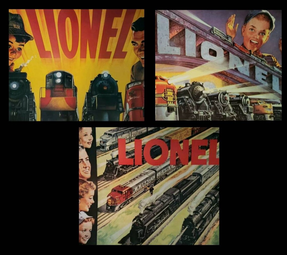 Set of 3 Vintage LIONEL Advertising Posters - Great Gift for Any Train ...
