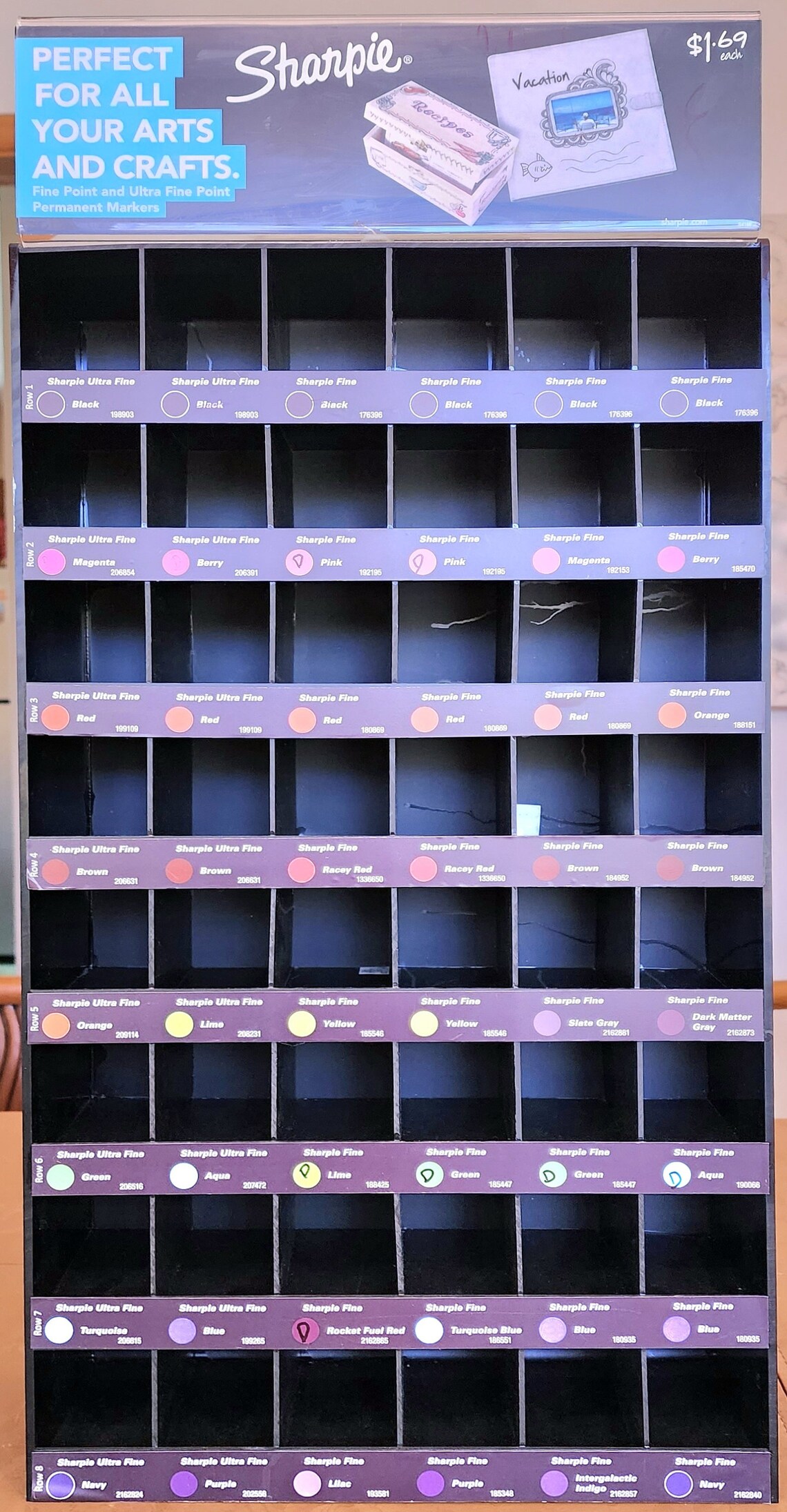 Sharpie Pen Display Great for Hobbies - Crafting Storage - Sorting ...