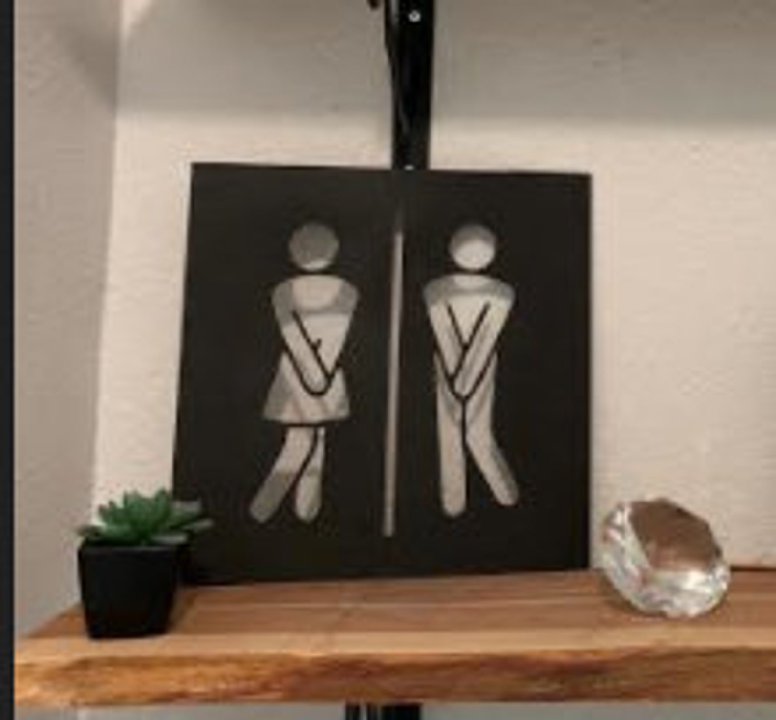Funny Metal Bathroom Sign - Pee Pee - Wall Decor - Free Paint - Etsy