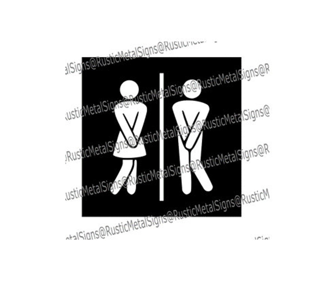 Funny Metal Bathroom Sign - Pee Pee - Wall Decor - Free Paint - Etsy