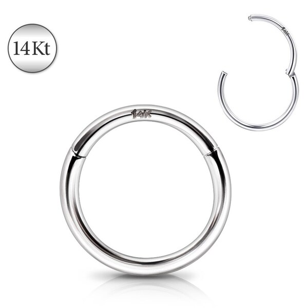 White Gold Nose Ring - Etsy