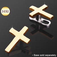 14K 16G Solid Gold Dermal Piercing/internally Threaded Dermal Anchor ...