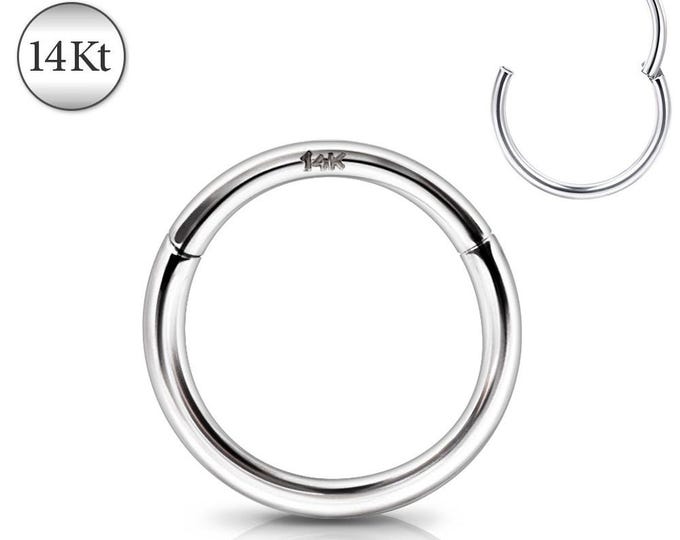 14k Solid Gold Daith Piercing,daith,internally Threaded Curved Barbell ...