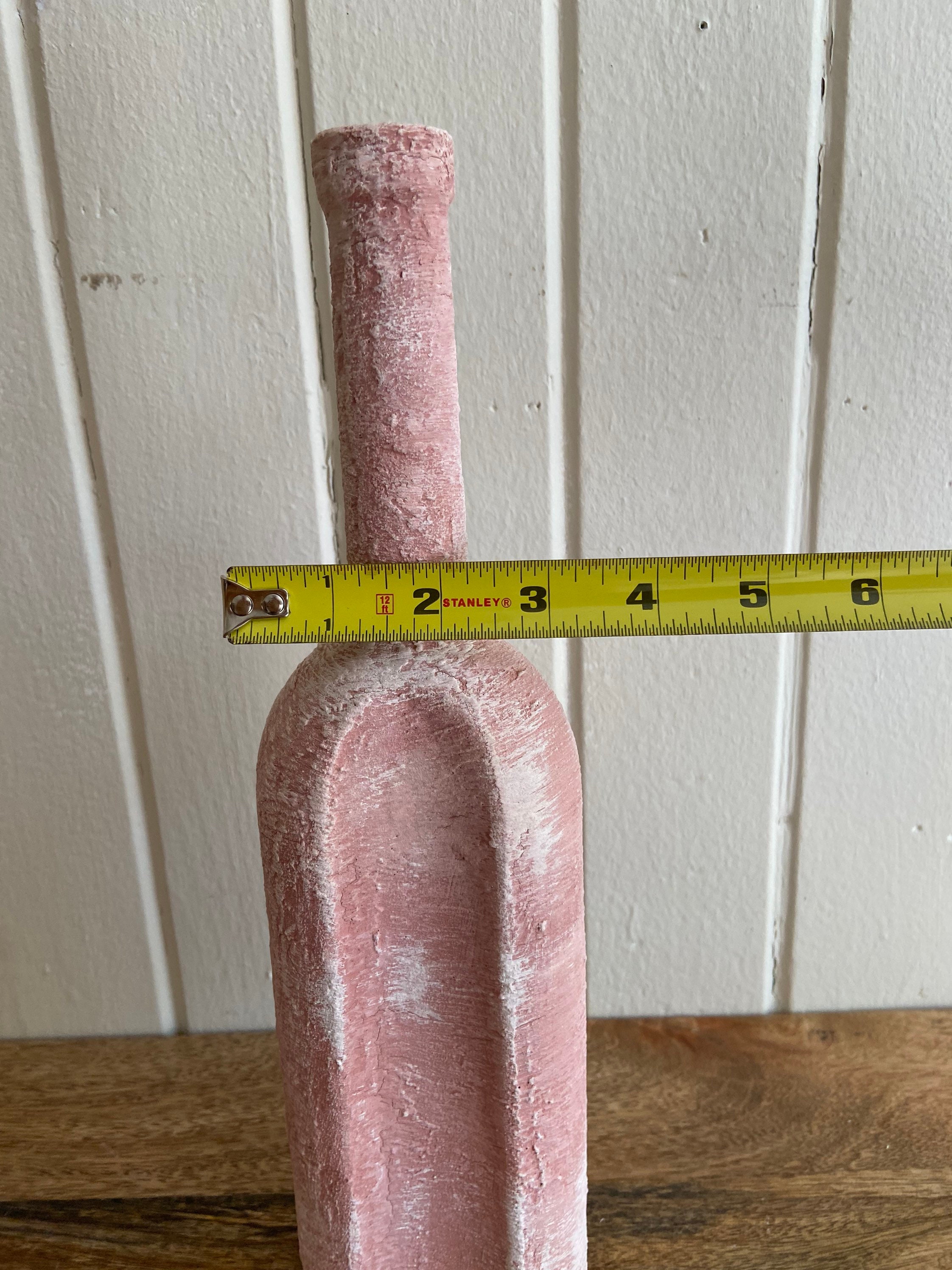 Textured / stone cement inspired / rustic / retro / vase in | Etsy