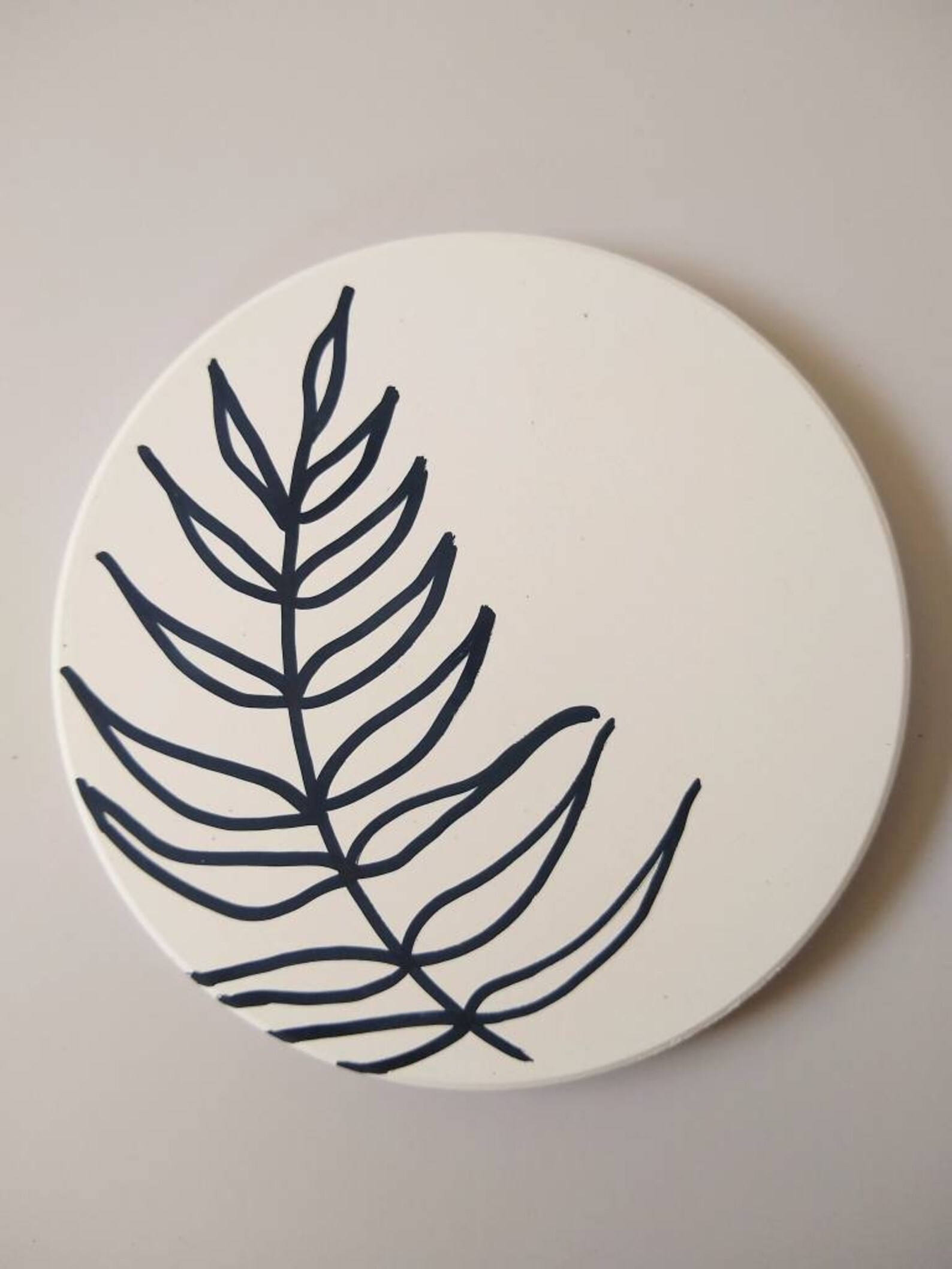 Black and White Botanical Coasters Set of Two Drink Coasters | Etsy