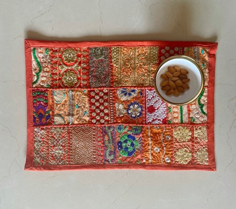 6 Pcs Set Embroidery Placemats for Dinning Table and Kitchen - Etsy