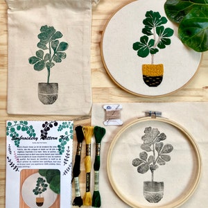 Ficus Lyrata Embroidery Kit Embroidery Kit fiddle Fig Tree - Etsy