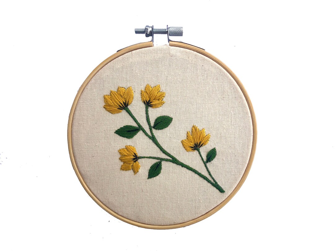 Flower Branch Embroidery Kit Embroidery Kit floral Branch - Etsy
