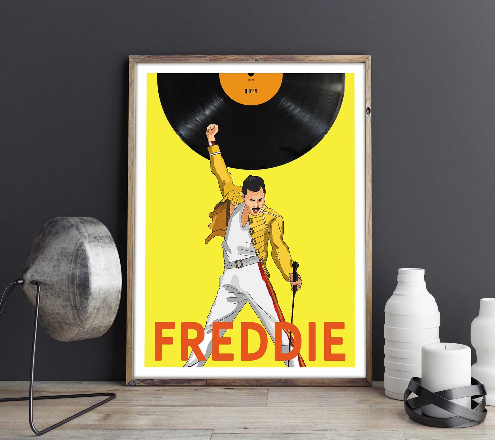 Freddie Mercury Print, Freddie Mercury Poster, Illustration, Digital ...