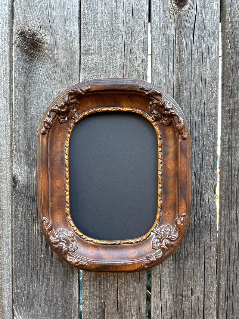 Unique Brown Wooden Antique Vintage Ornate Picture Frame - Etsy