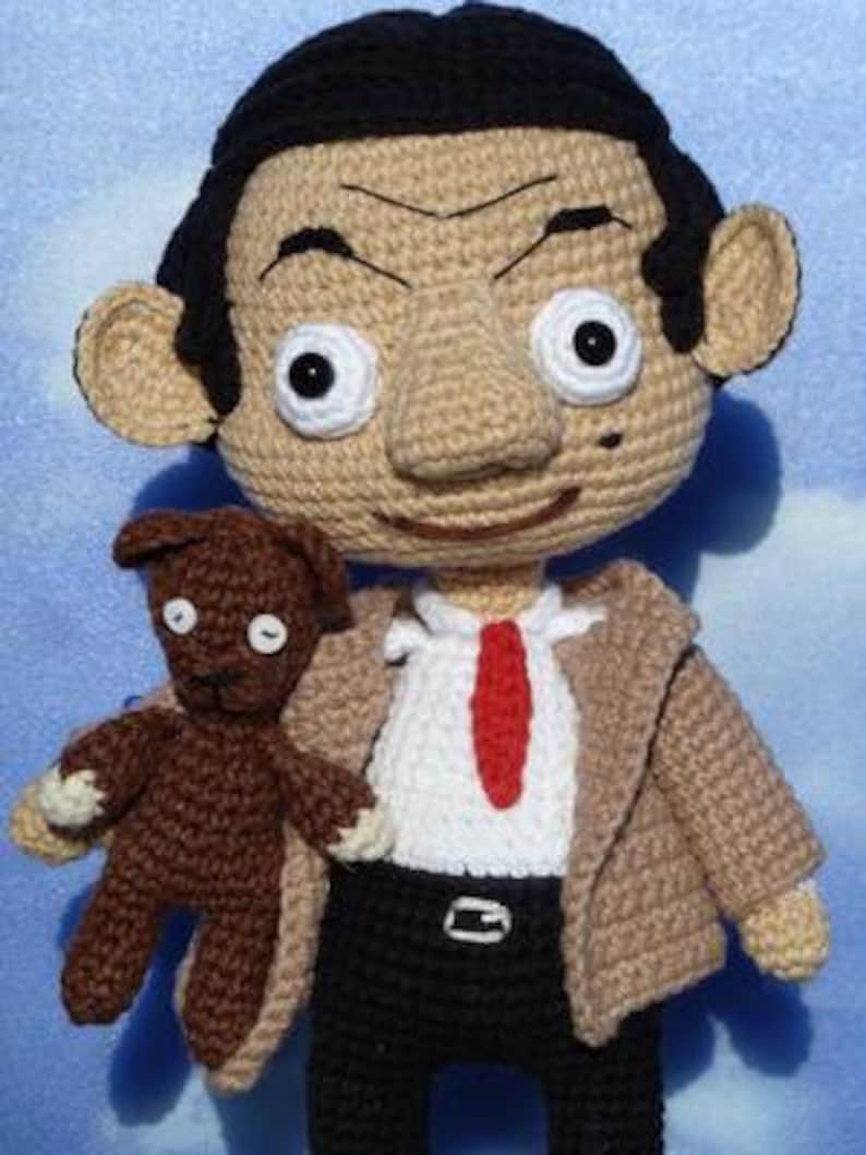 Mr. Bean Amigurumi Crochet Pattern – With Teddy Bear and Car PDF ...
