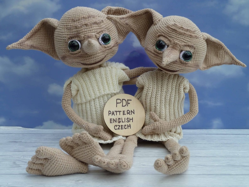 DOBBY Crochet Pattern, Amigurumi, Elf, English, Czech Pattern PDF ...