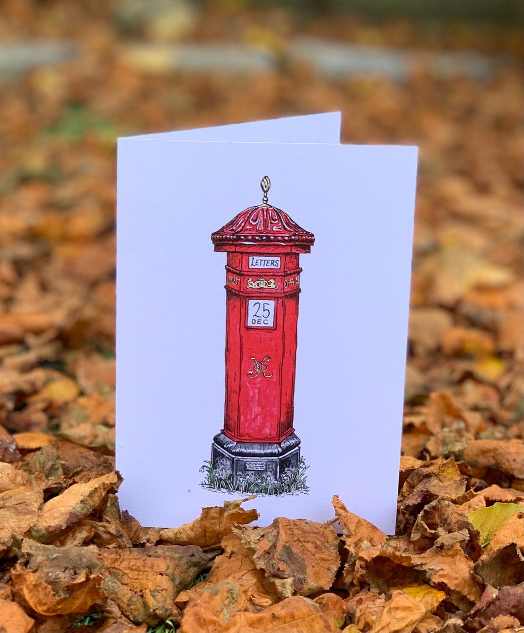 Pack of 5 'post Box' Vintage Style A6 Christmas Cards. Illustrated ...