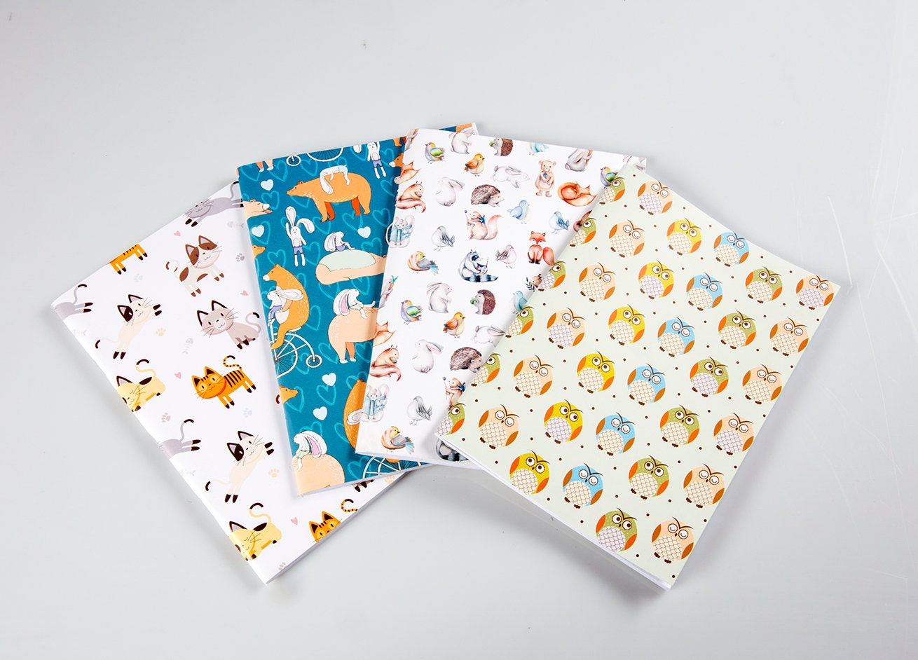 Notebook - Animals for Kids/4 Pieces - Etsy
