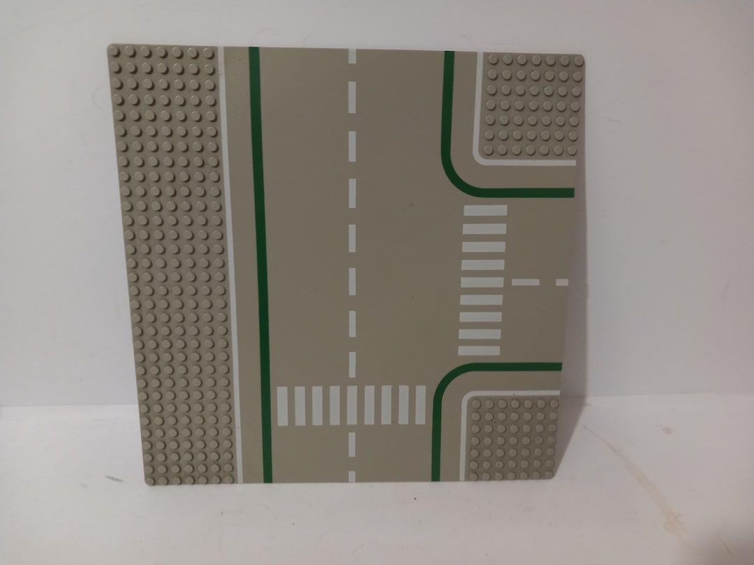 LEGO Vintage T JUNCTION With Crossings Road City Town Roadway Grey ...