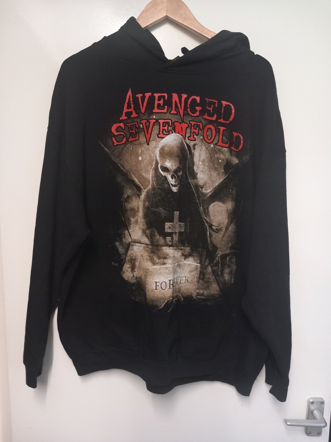 Rare Avenged Sevenfold AX7 Forever Black Long Sleeved Hoody Hoodie 2XL ...