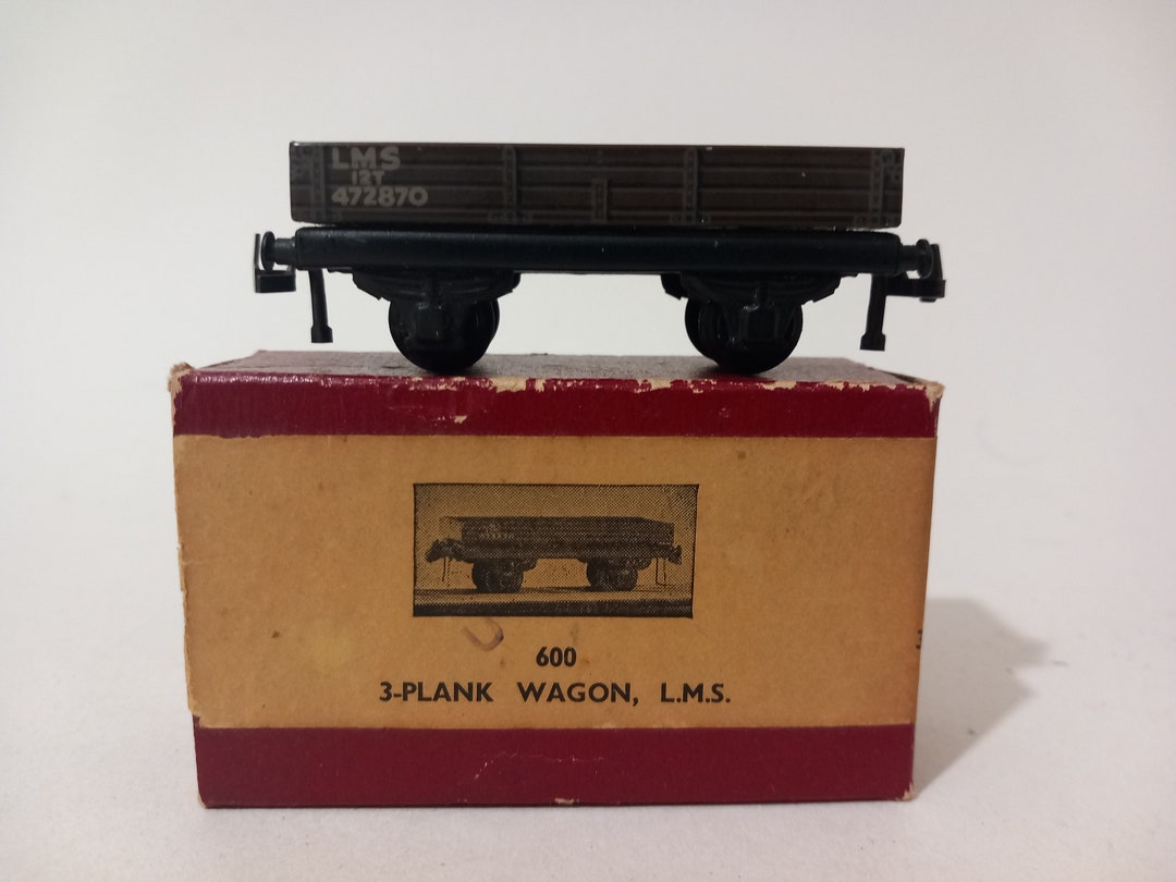 Trix TTR 600 Post War LMS 12T Platform Truck 472870 Brown With Original ...