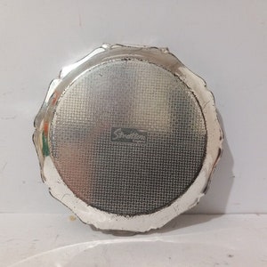 Vintage Ladies Powder Compact Mirror Set Engraved Silvertone - Etsy