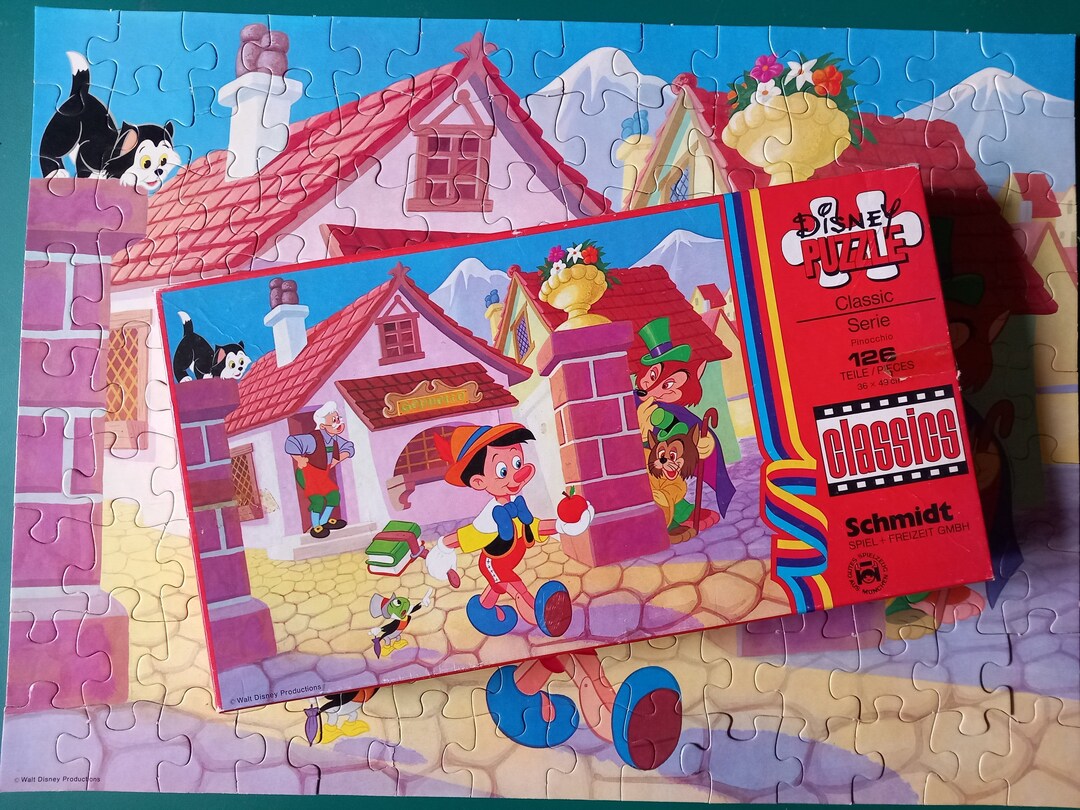 Childrens Jigsaw Puzzle Disney Pinocchio 126 Pieces Schmidt 1980s - Etsy