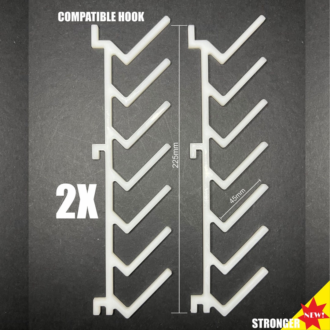 2x IKEA SKADIS Compatible 7 Prong Hook Organiser Embroidery Threads ...