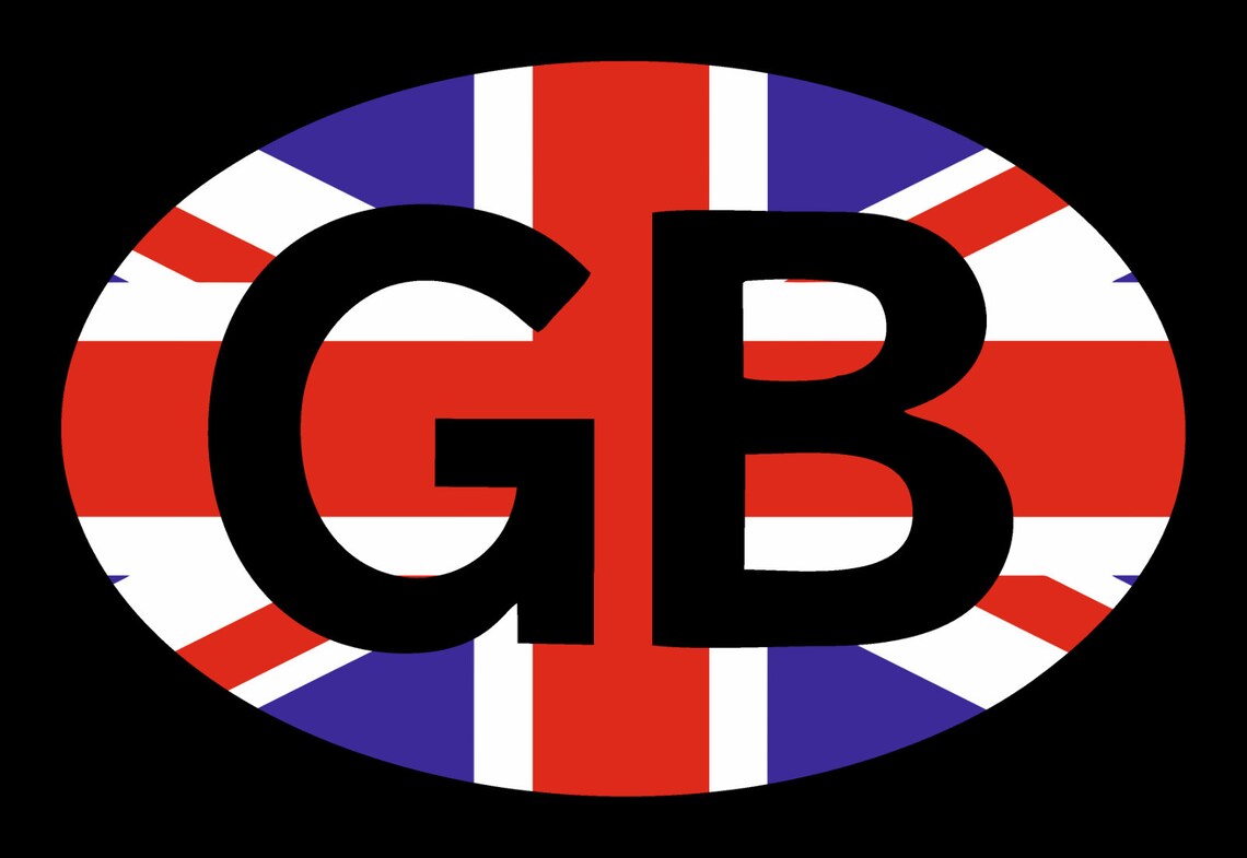 2 X Gb or Uk 150mm X 103mm Oval Union Jack Bumper Window Vinyl Decal ...