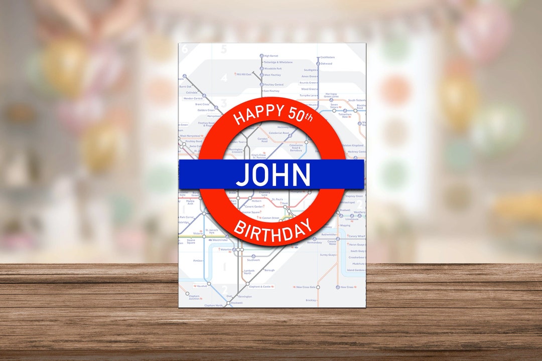 Personalised London Underground Card - Etsy
