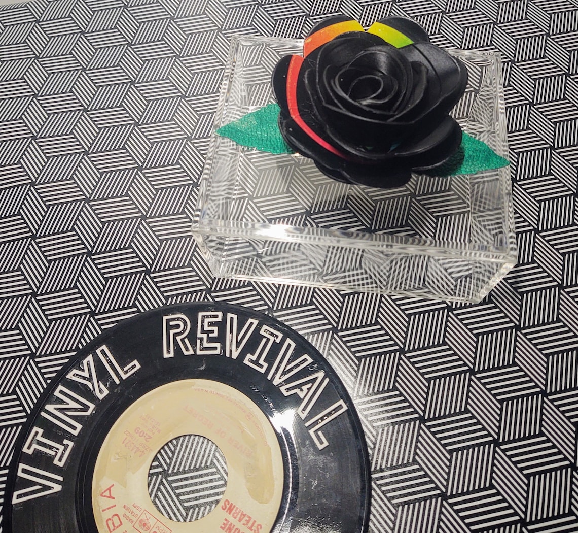 Record Rose made from vinyl records with or without wire | Etsy