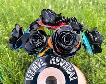 Handmade Record Flower Wall Decoration - Etsy
