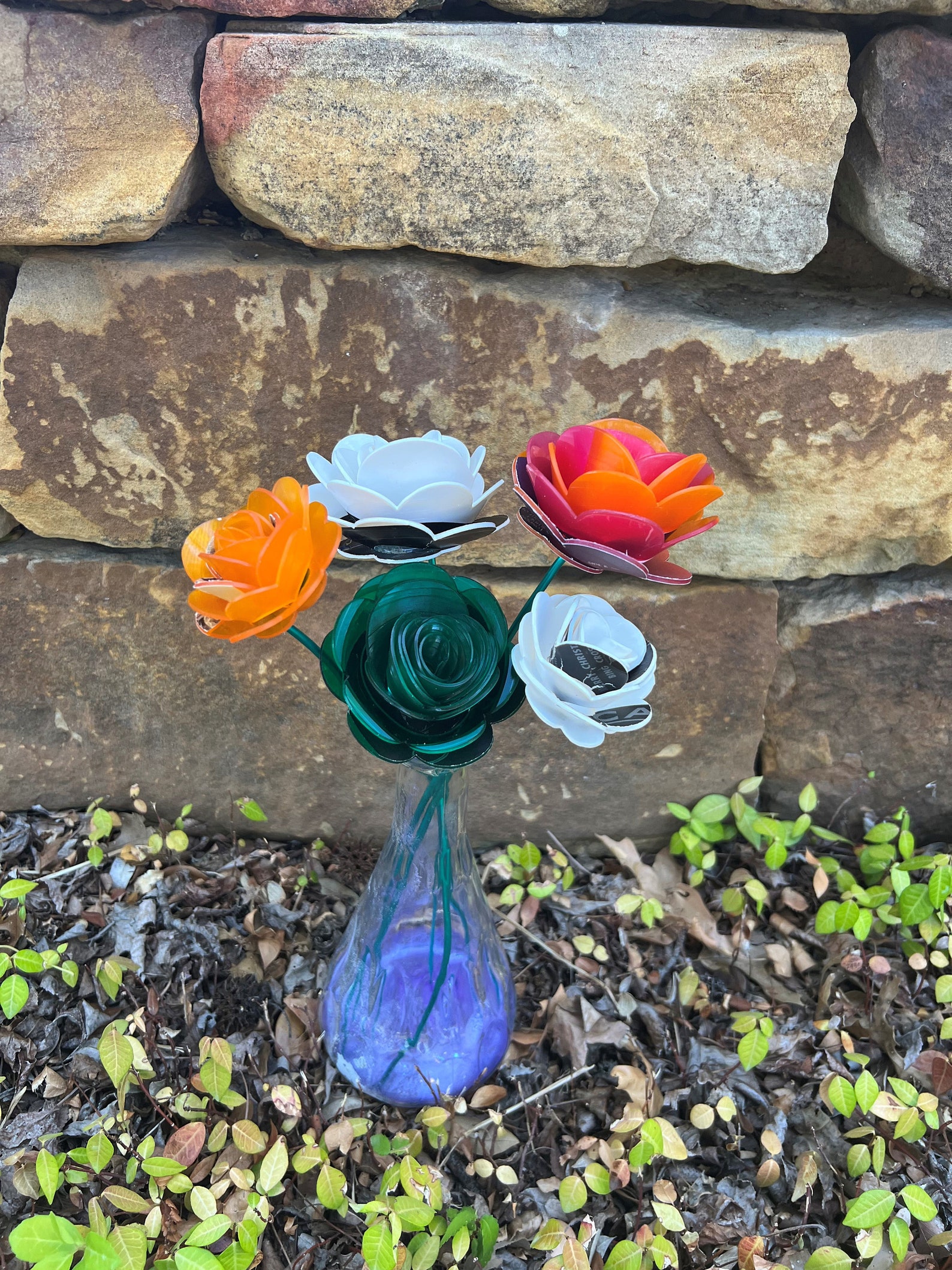 Colored Vinyl Record Rose - Etsy