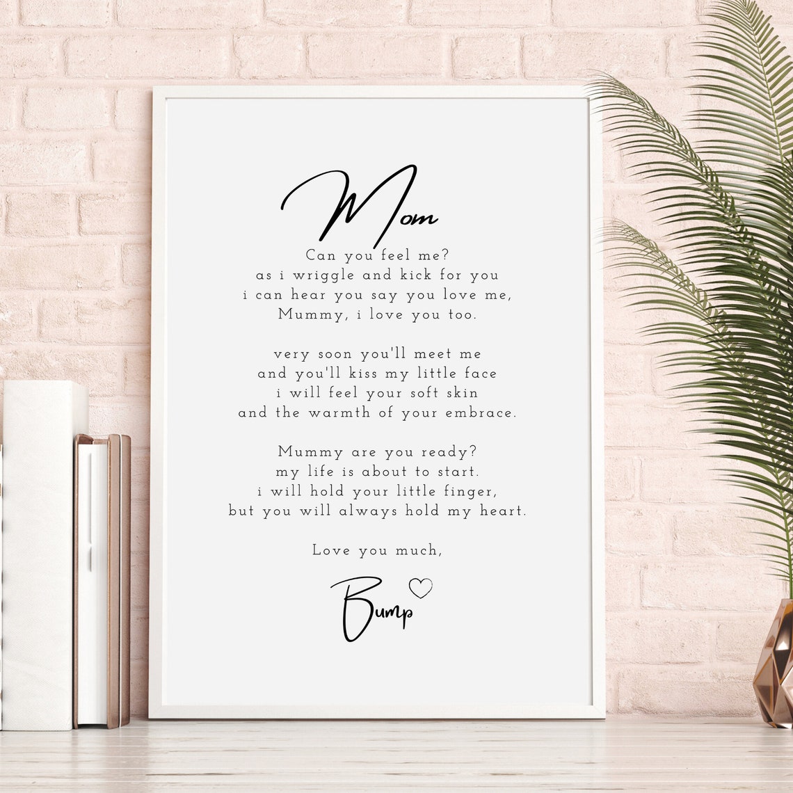 Mom To Be Poem From Bump Print Pregnancy Announcement Dad Etsy