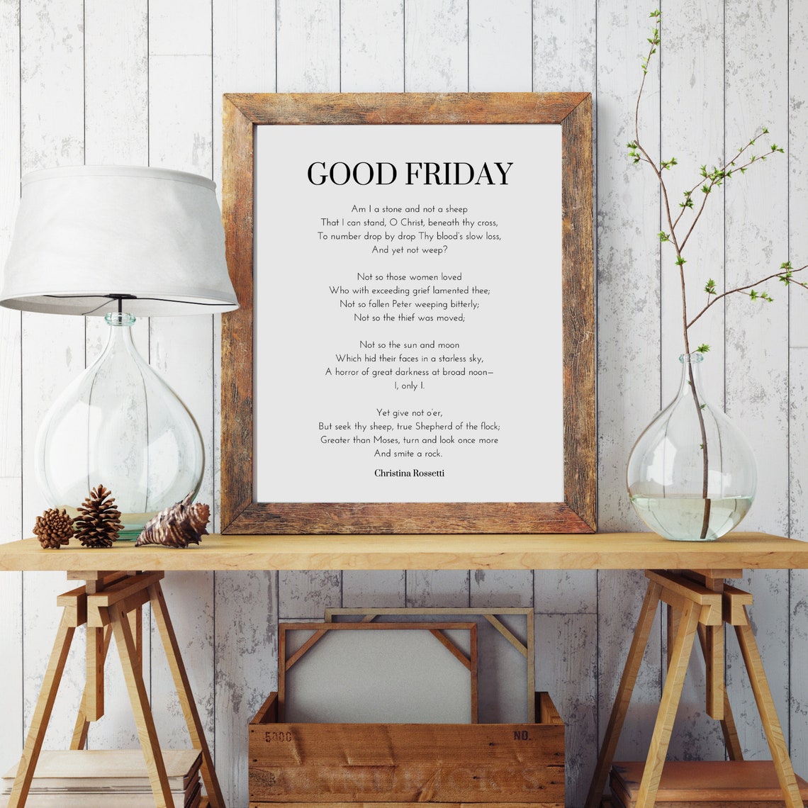 Good Friday by Christina Rossetti Poem Print Poetry Print | Etsy