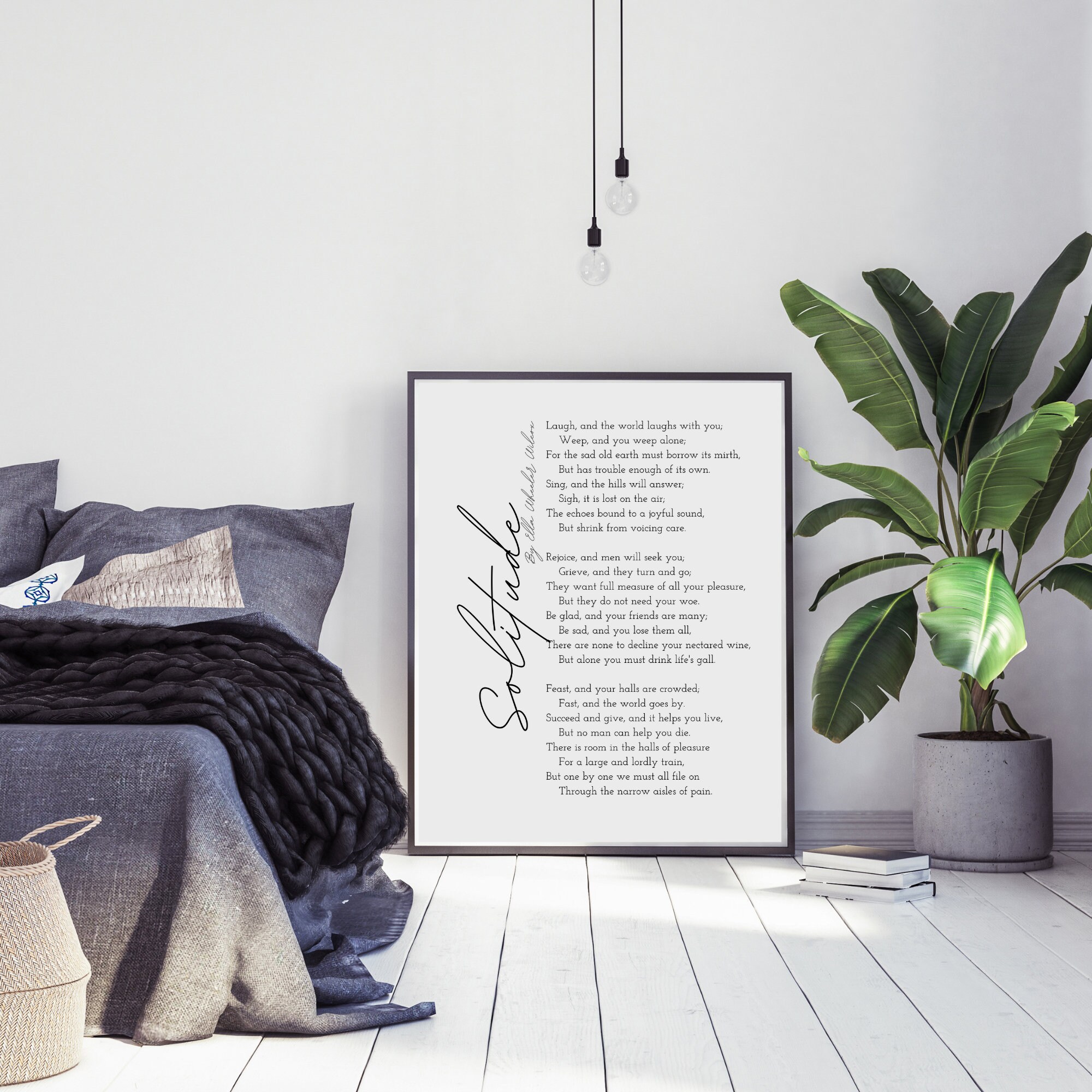 Solitude Wilcox By Ella Wheeler WilcoxPoem Print Solitude | Etsy