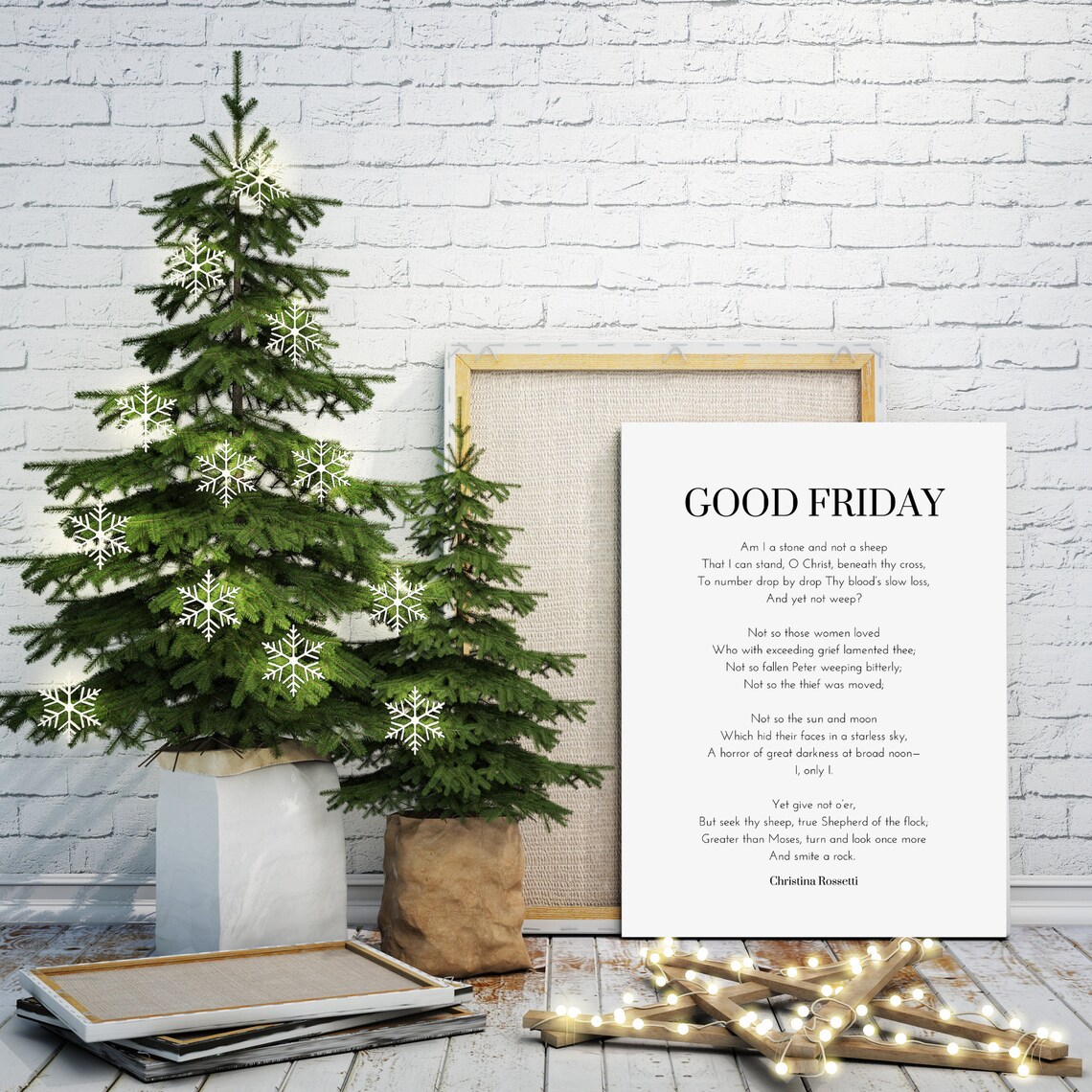Good Friday by Christina Rossetti Poem Print Poetry Print | Etsy