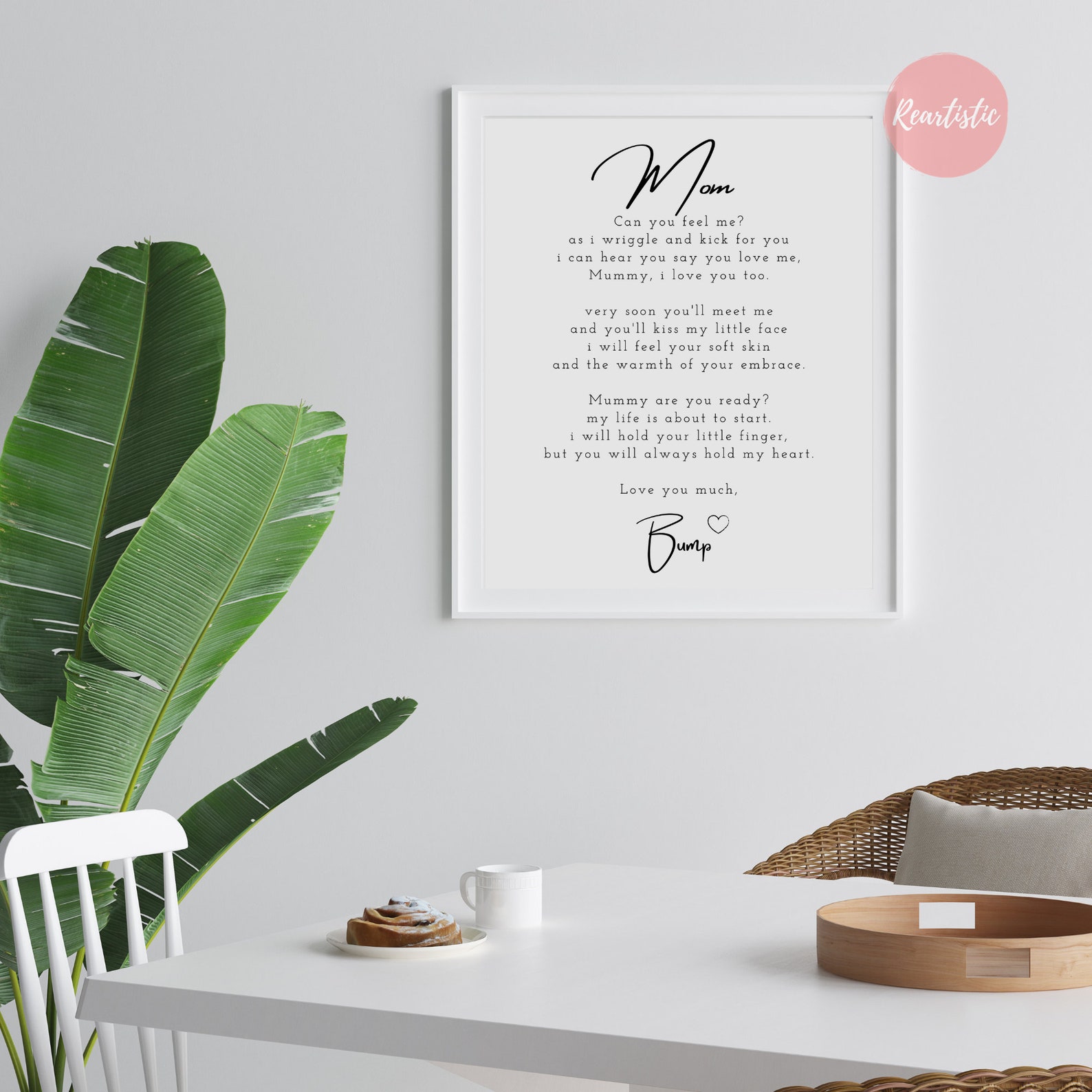 Mom To Be Poem From Bump Print Pregnancy Announcement Dad Etsy