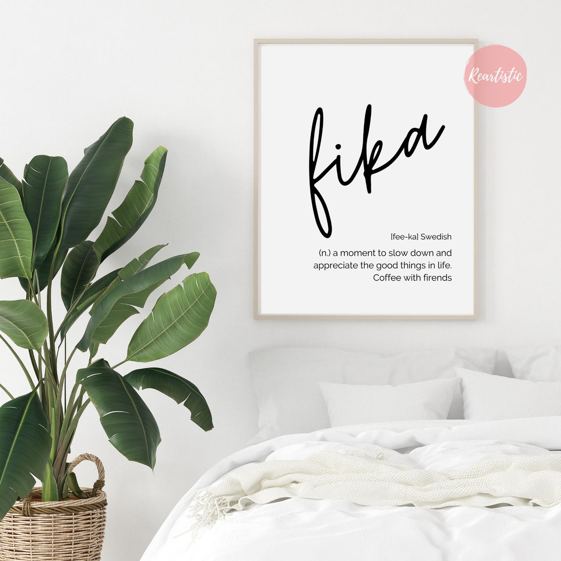 Fika Swedish Quote Print Inspirational Printable Poster Sweden | Etsy