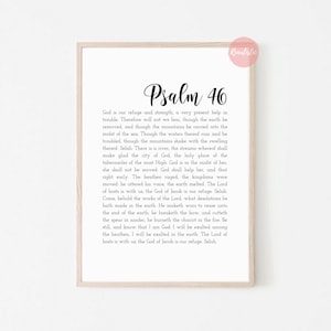 Psalm 46 King James Version / Bible Verse Printable Wall Art | Etsy