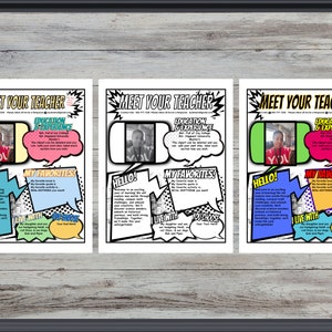 Comic Book Superhero Classroom Newsletter | Comic Book Meet the Teacher ...