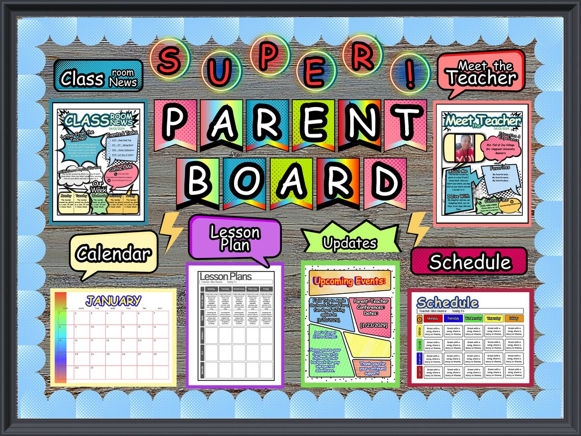 Comic Book Superhero Classroom Newsletter | Comic Book Meet the Teacher ...