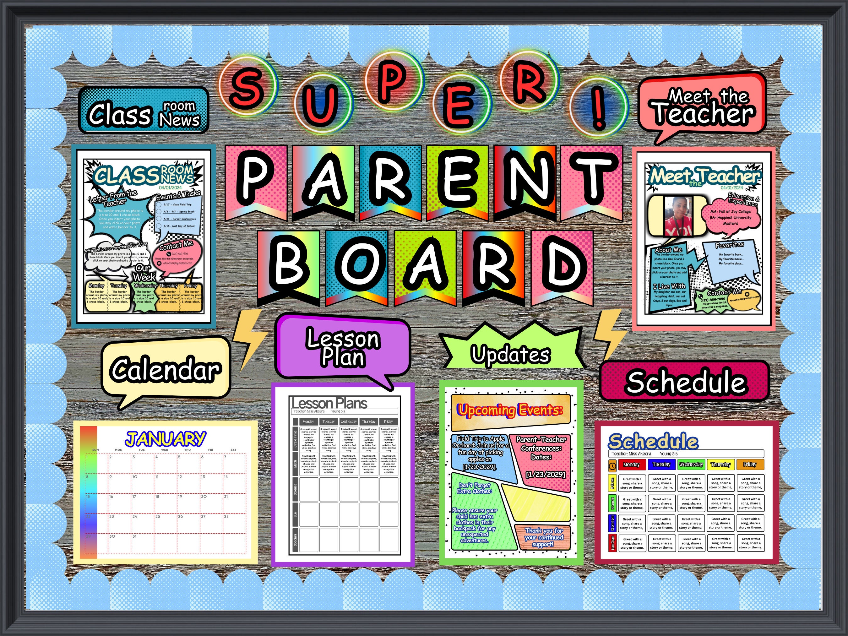 Comic Book Superhero Classroom Newsletter | Comic Book Meet the Teacher ...