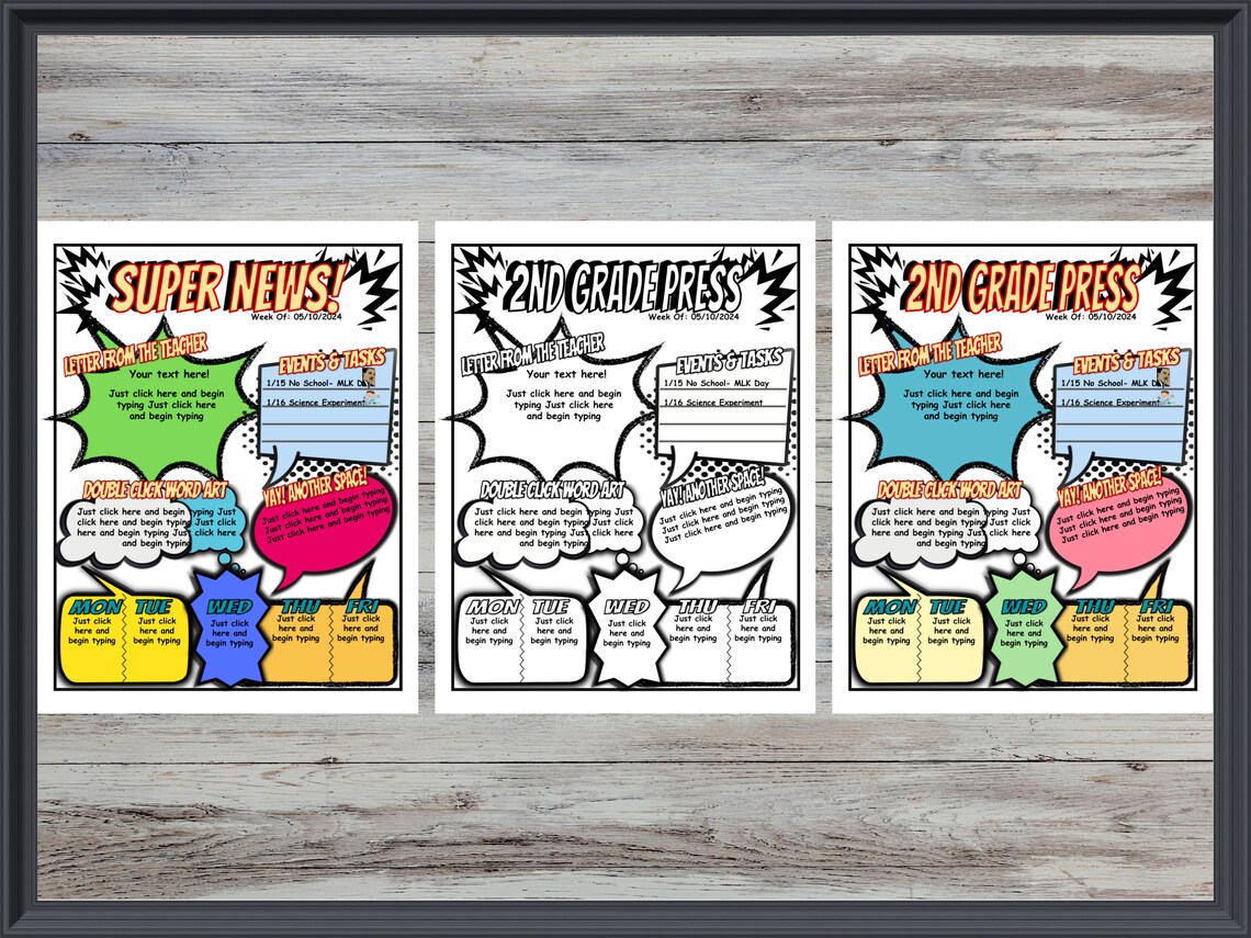 Comic Book Superhero Classroom Newsletter | Comic Book Meet the Teacher ...