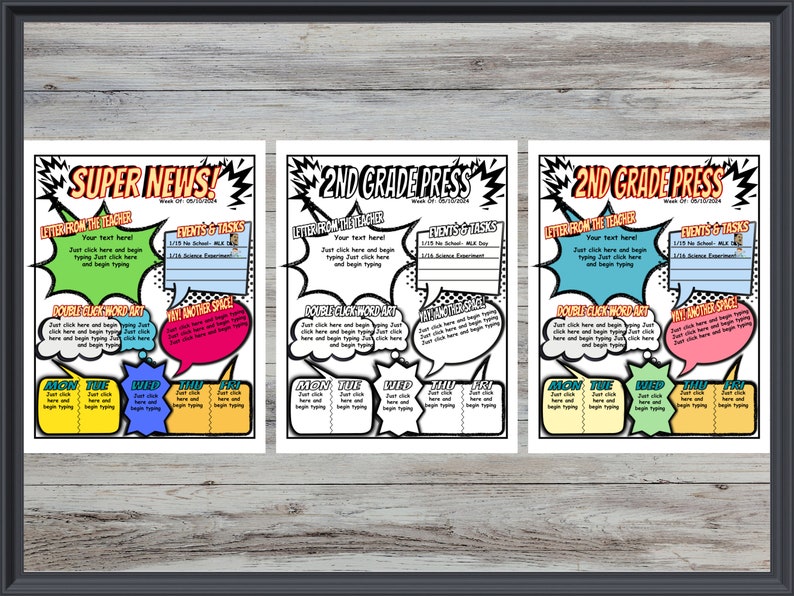 Comic Book Superhero Classroom Newsletter | Comic Book Meet the Teacher ...