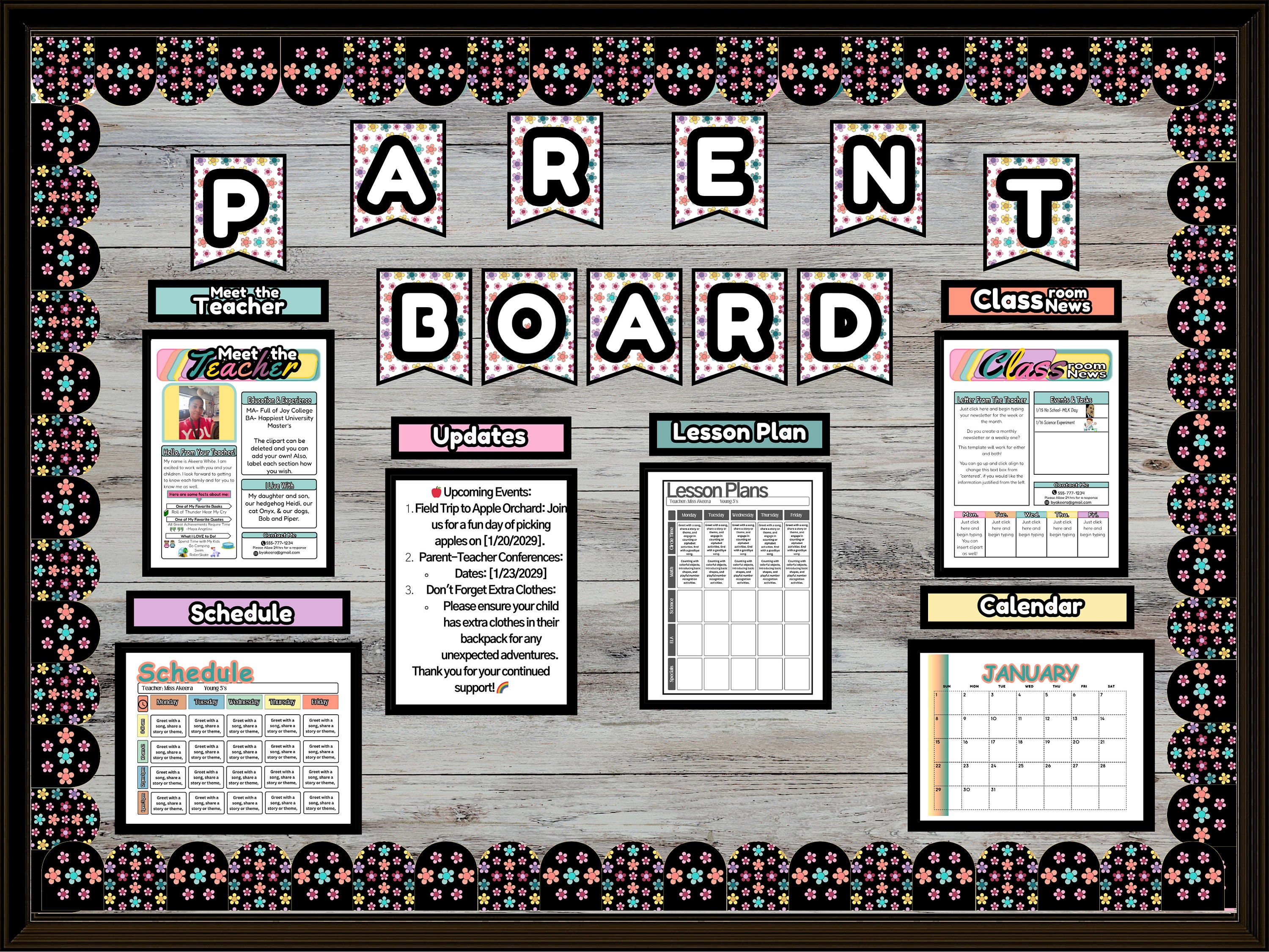 Colorful Meet the Teacher Bundle Class Newsletter Bundle Class Bulletin ...