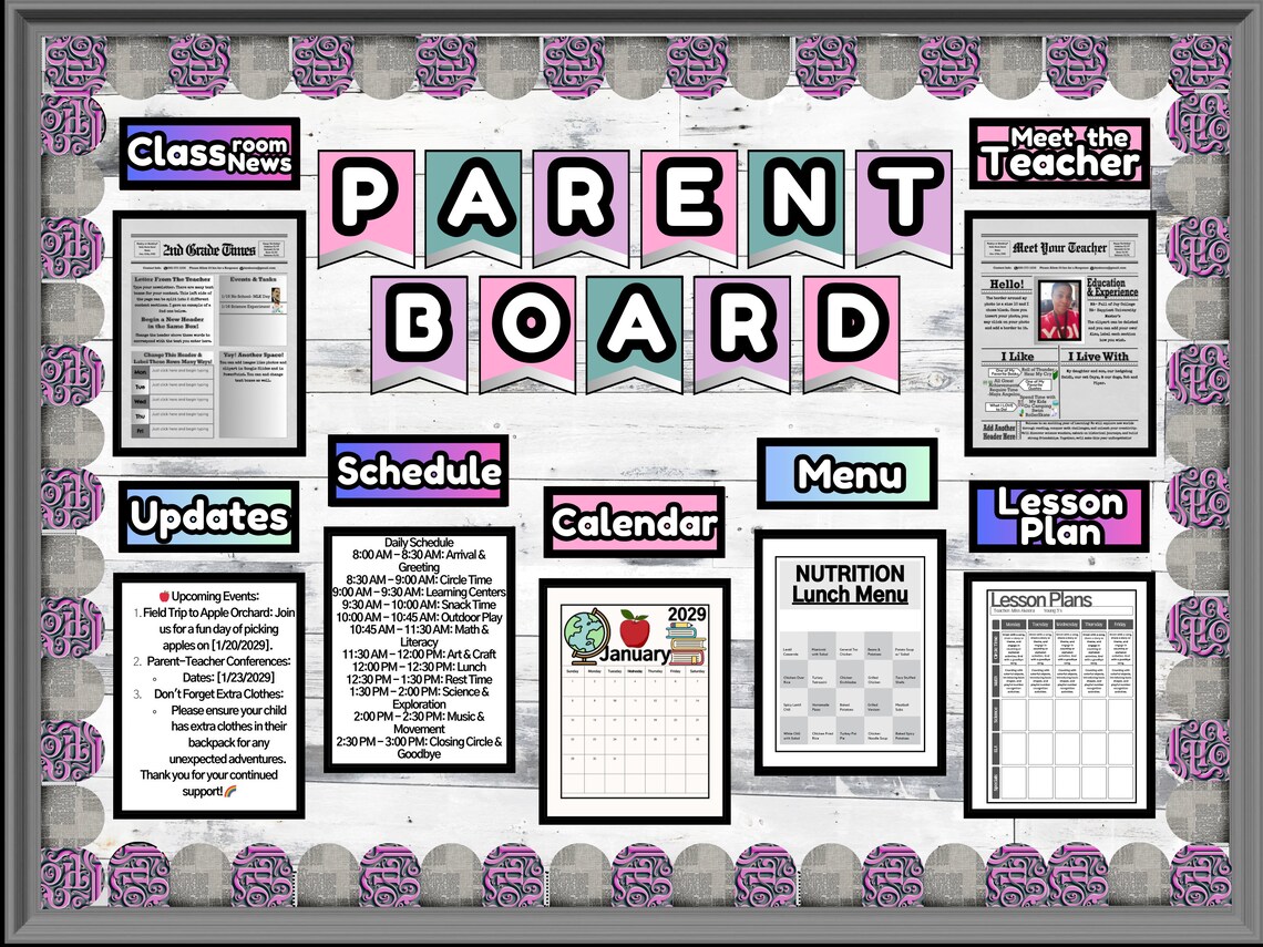 Newspaper Themed Class Decor Bundle | Newsletter | Childcare Bulletin ...