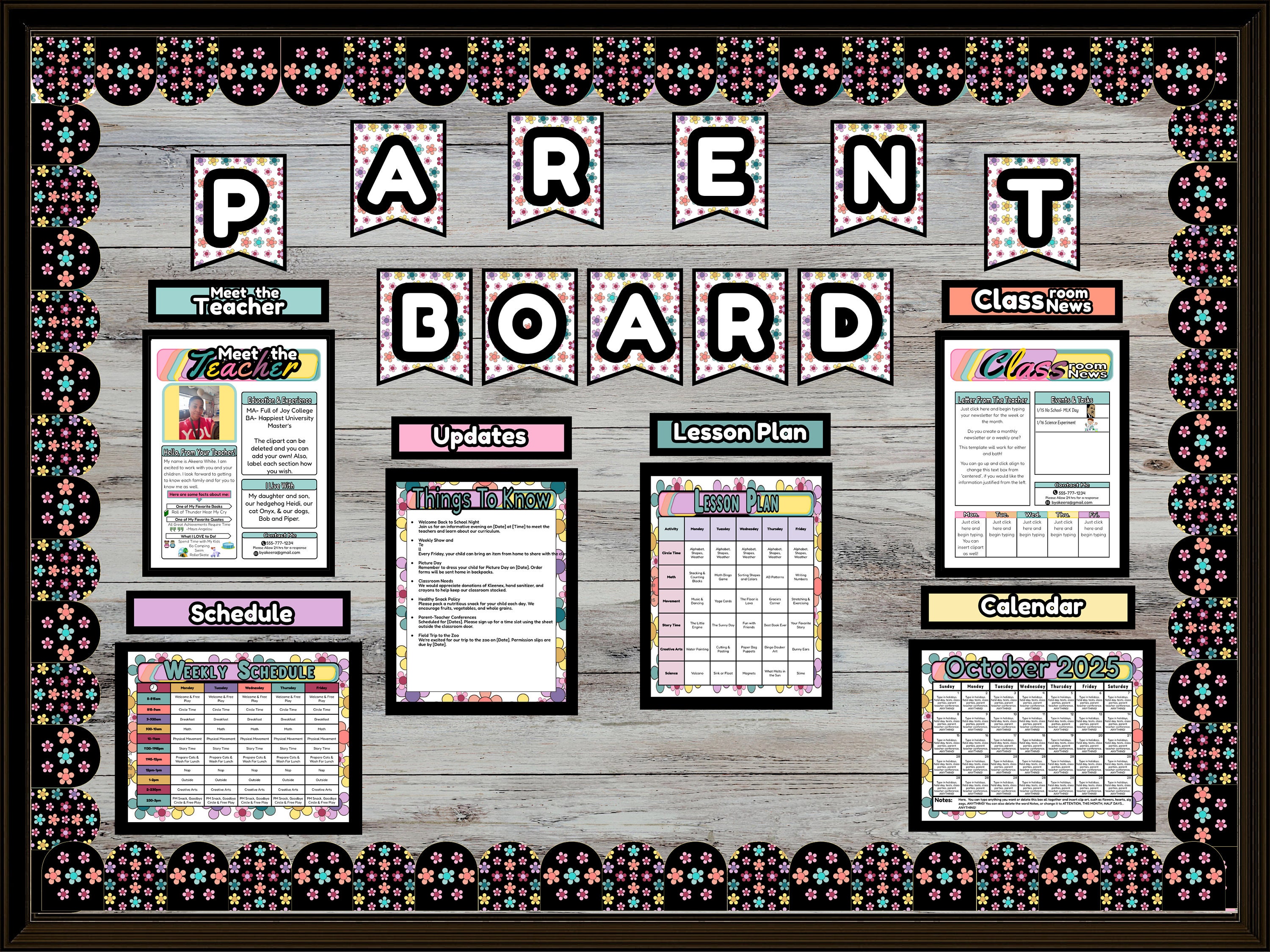 Colorful Meet the Teacher Bundle | Class Newsletter | Classroom Menu ...