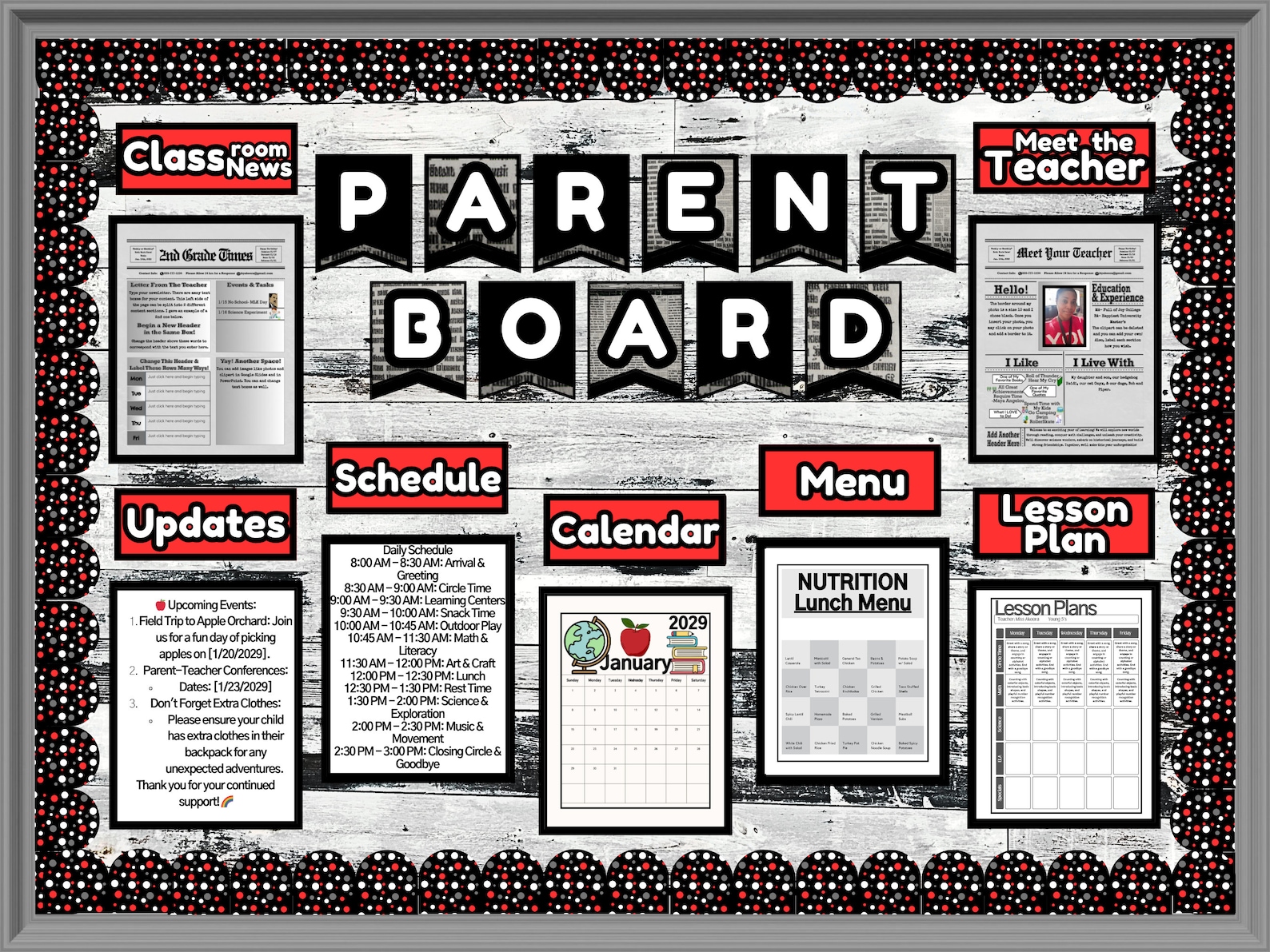 Newspaper Themed Class Decor Bundle | Newsletter | Childcare Bulletin ...