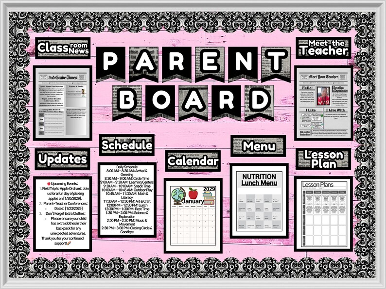 Newspaper Themed Class Decor Bundle | Newsletter | Childcare Bulletin ...