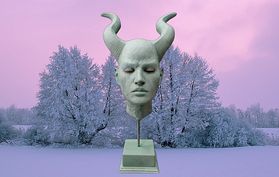 Lilith Bust Statue, Devil Horns, Jewish, Decorative Objects, Sculpture ...