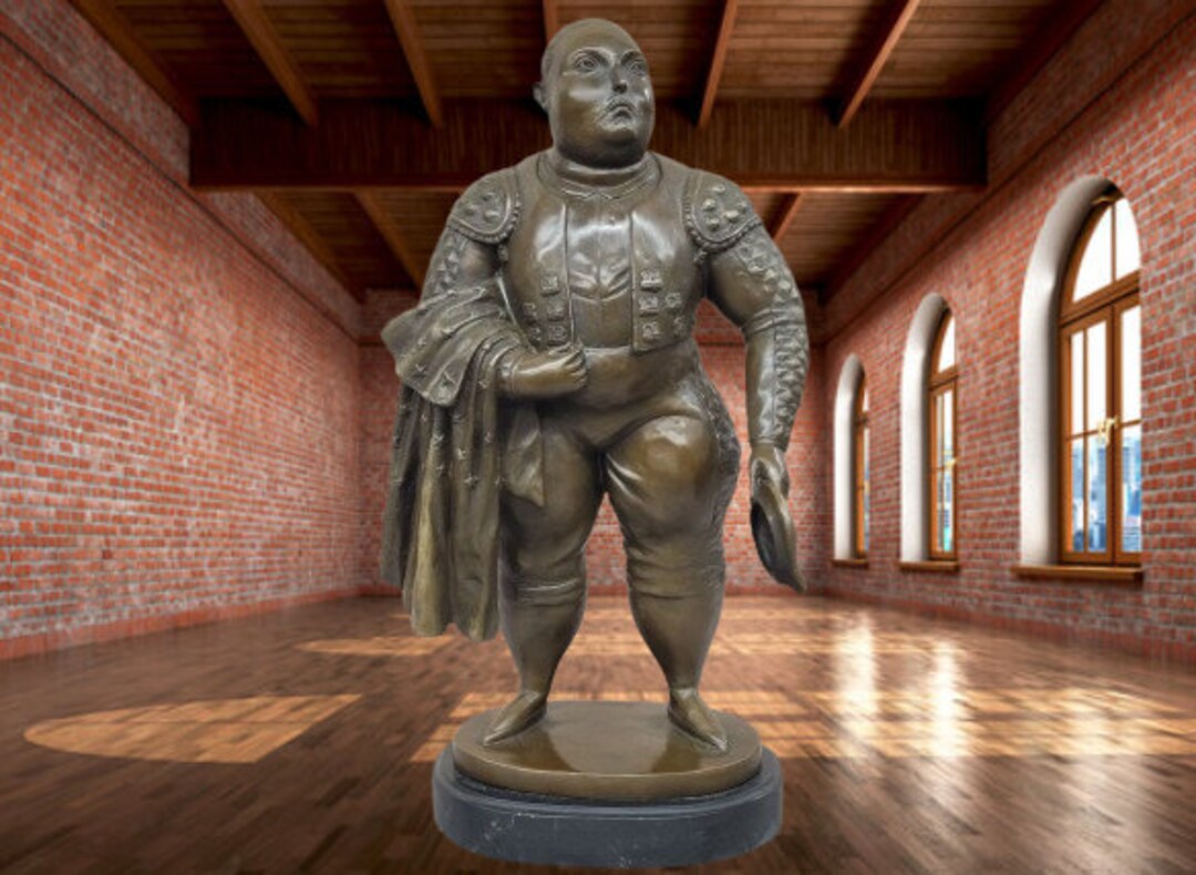 Gran estatua de matador Fernando Botero 100% bronce macizo - Etsy México