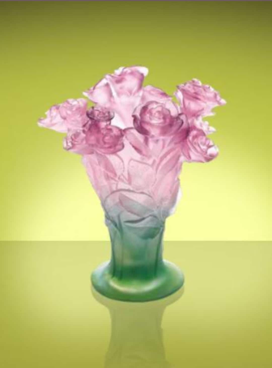 Vase Roses Daum / Daum Roses Vase - Etsy