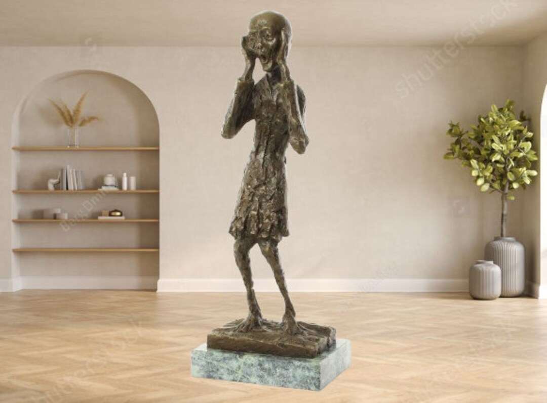 THE SCREAM After MUNCH Sculpture Bronze Statue - Etsy